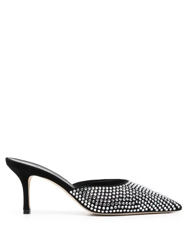 Paris Texas Hollywood 75mm Crystal-embellished Mules