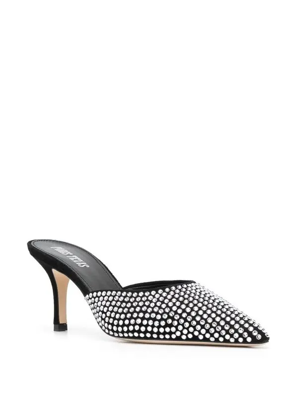 Paris Texas Hollywood 75mm Crystal-embellished Mules
