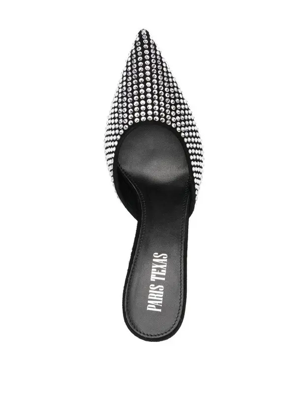 Paris Texas Hollywood 75mm Crystal-embellished Mules