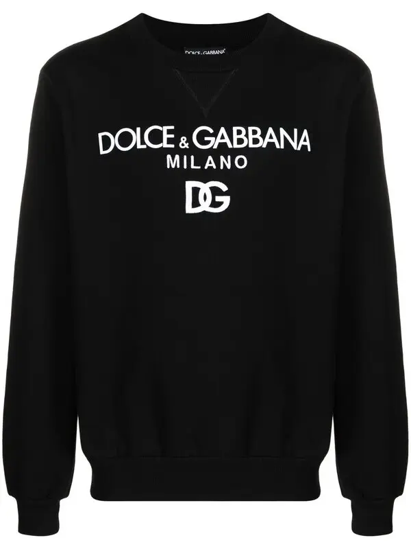 Dolce & Gabbana Logo-embroidered Cotton Sweatshirt