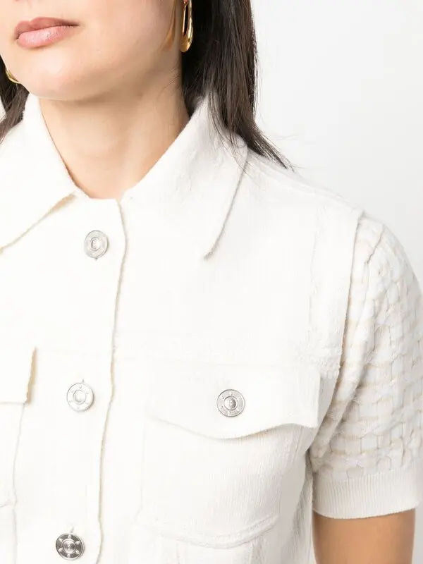 BARRIE Knitted Sleeveless Jacket - Neutrals