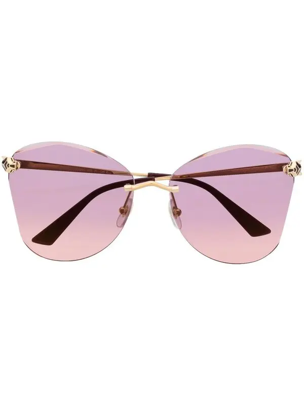 CARTIER Rounded Sunglasses - Gold