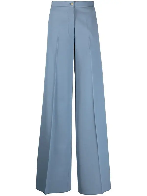 Giuliva Heritage High-waisted Wide-leg Trousers - Blue