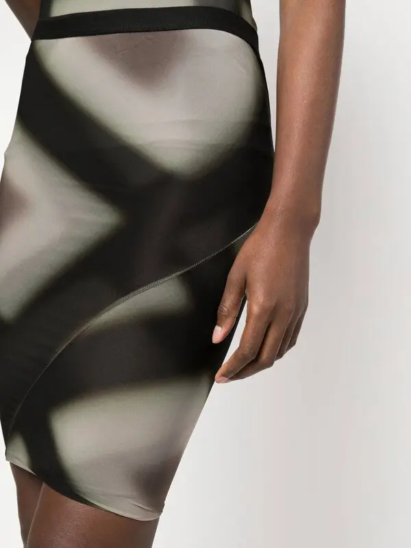 Rick Owens Patterned Midi Skirt