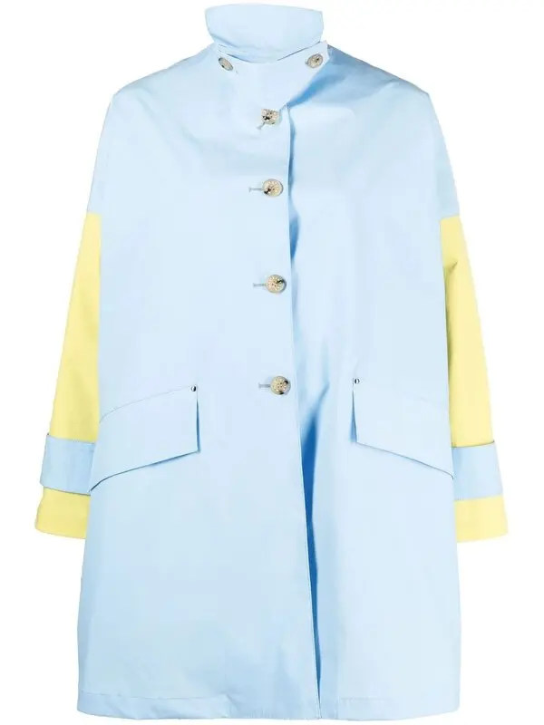 Mackintosh Humbie A-line Coat - Blue