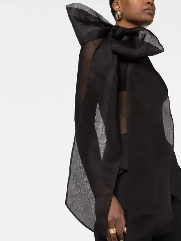 ATU BODY COUTURE Semi-sheer Bodysuit With Bow Detail