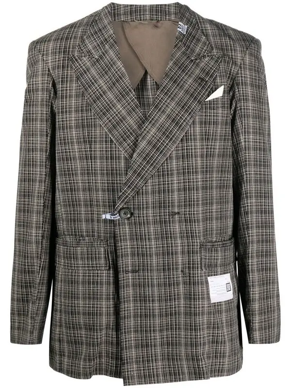 Mihara Yasuhiro Checked-pattern Blazer