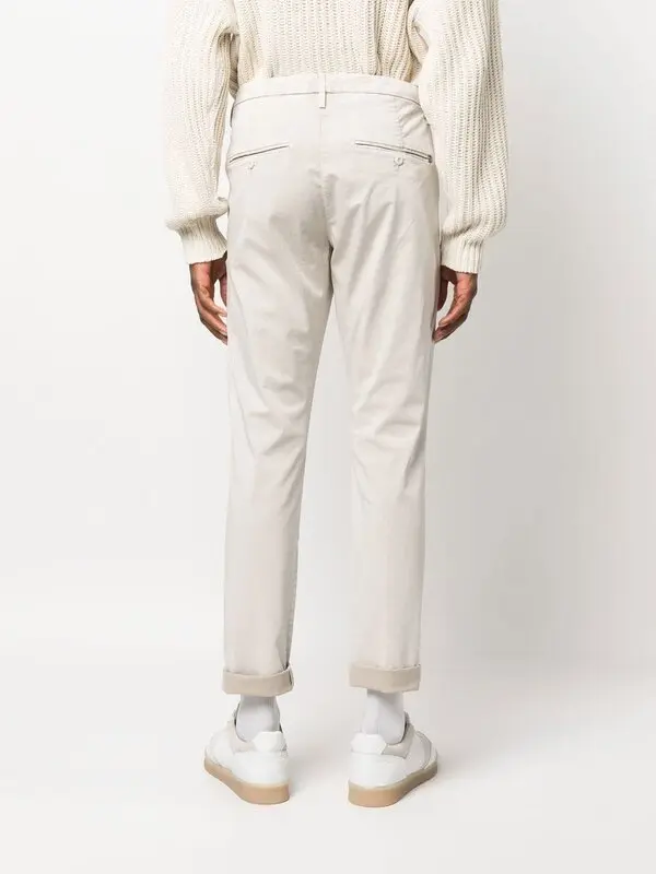 DONDUP Cropped Cotton Chino Trousers