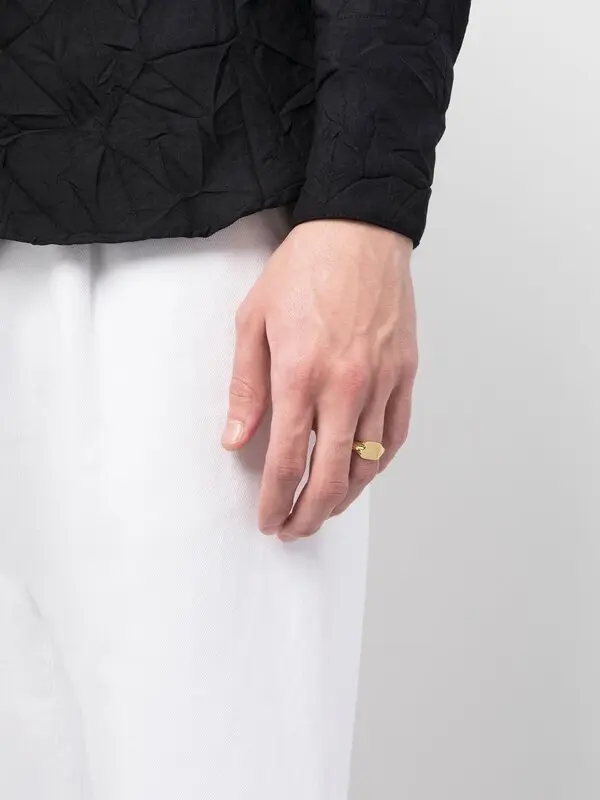 MARIA BLACK Edan Sculpted Signet Ring