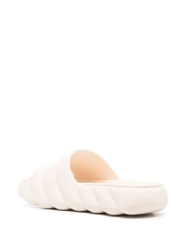Moncler Lilo Quilted Slides - Neutrals