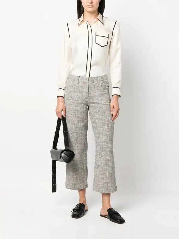 Tory Burch Long-sleeve Silk Shirt
