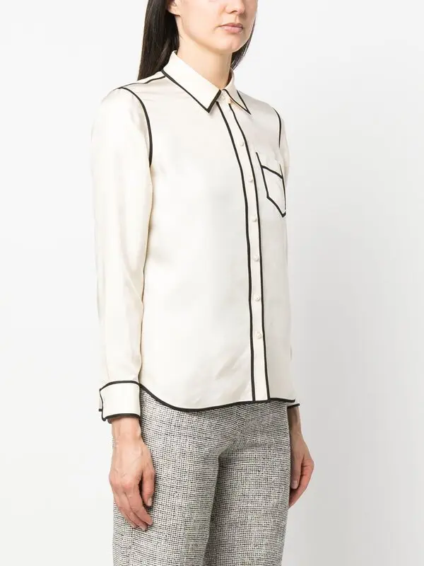 Tory Burch Long-sleeve Silk Shirt