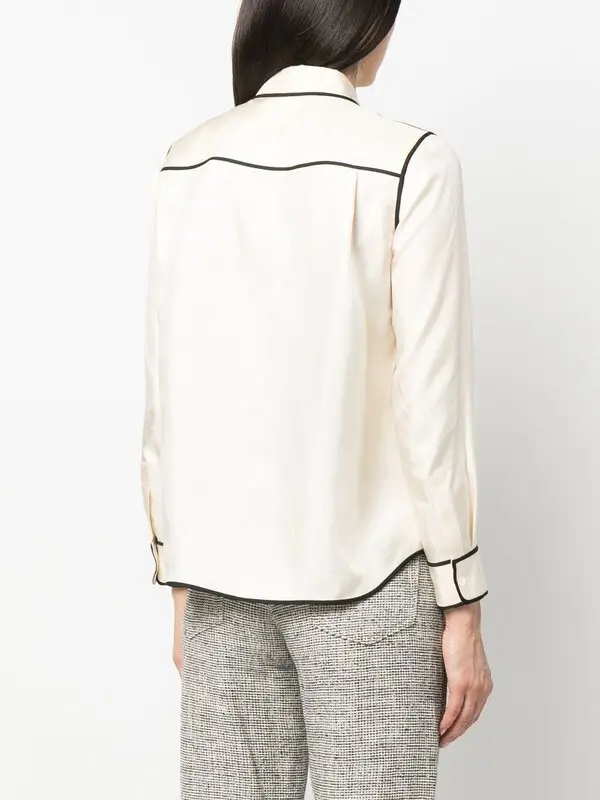 Tory Burch Long-sleeve Silk Shirt
