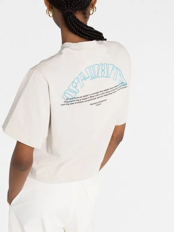 Off-White Butterfly-print Cropped T-shirt
