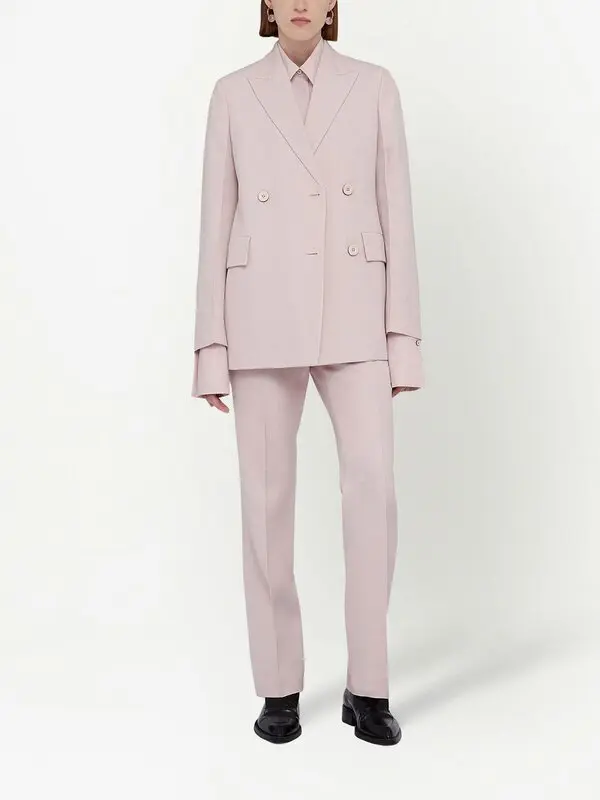 JIL SANDER Pressed-crease Tailored Trousers - Pink