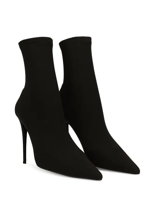 Dolce & Gabbana Sock Ankle Boots - Black