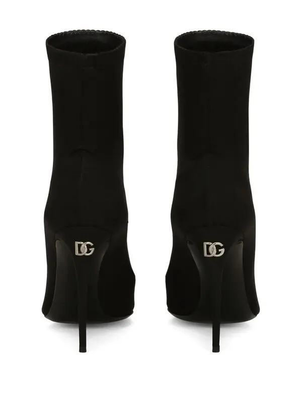 Dolce & Gabbana Sock Ankle Boots - Black