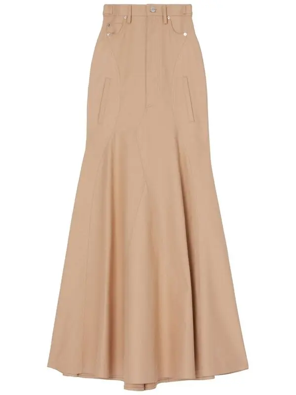 Burberry Gabardine Cotton Full Skirt