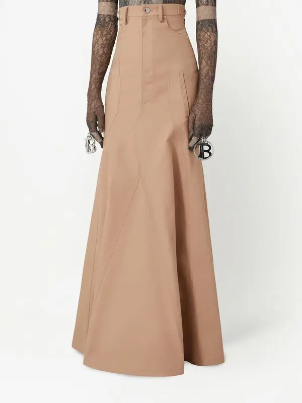 Burberry Gabardine Cotton Full Skirt
