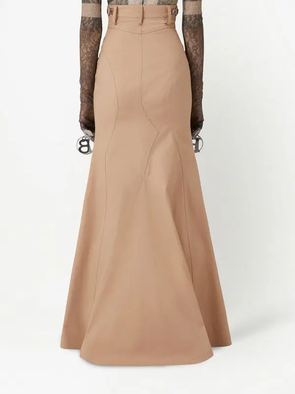 Burberry Gabardine Cotton Full Skirt