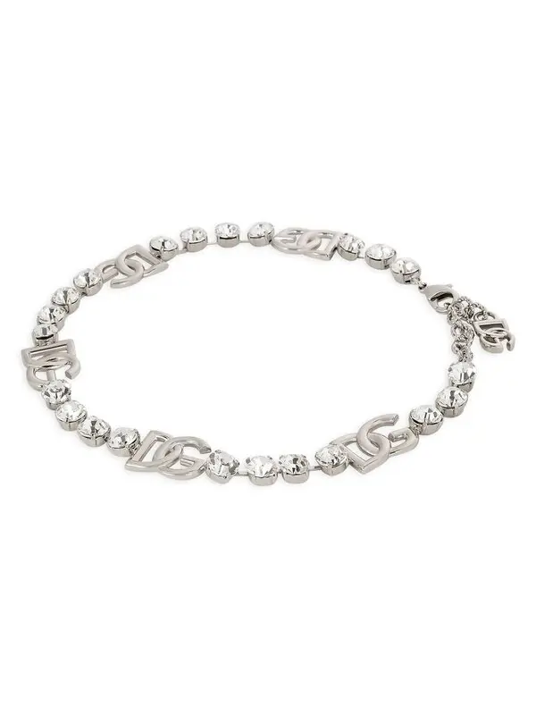 Dolce & Gabbana Dg-logo Rhinestone Necklace