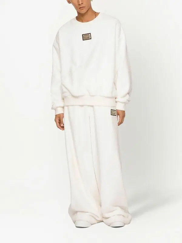 Dolce & Gabbana Logo-plaque Detail Sweatshirt - White