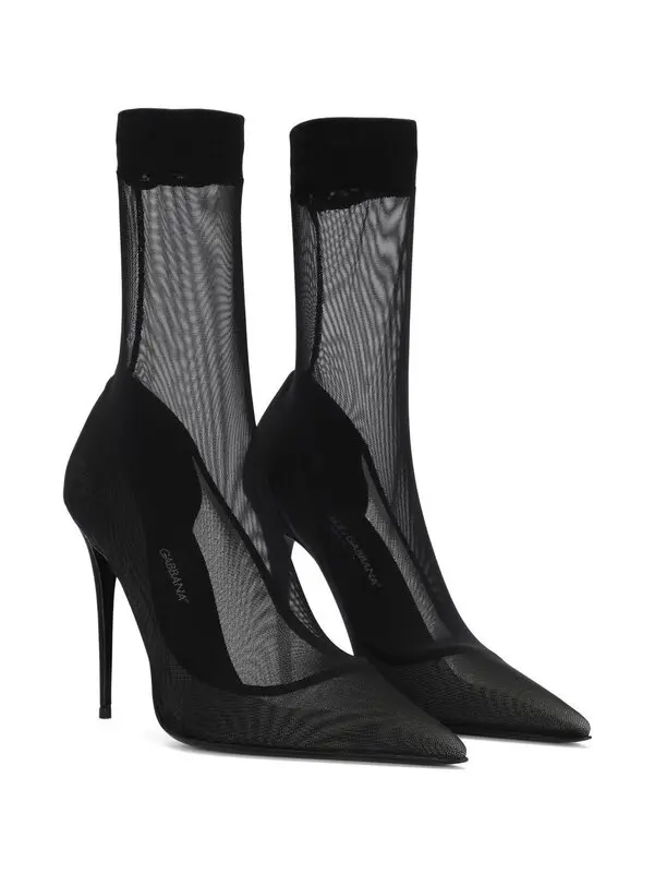 Dolce & Gabbana Tulle Ankle Boots