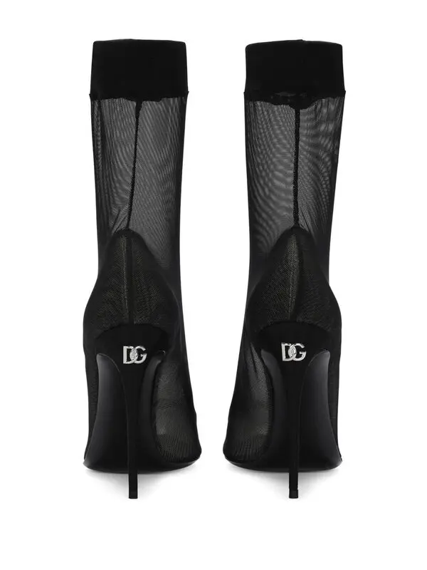 Dolce & Gabbana Tulle Ankle Boots