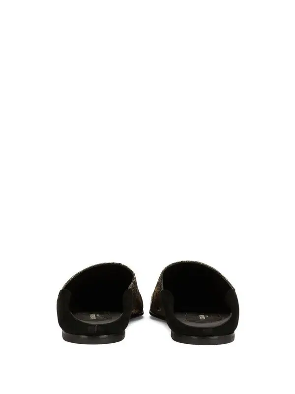Dolce & Gabbana Embellished Jacquard Slippers