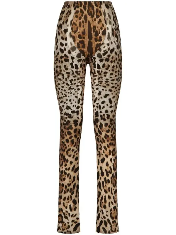 Dolce & Gabbana Leopard-print Flared Trousers