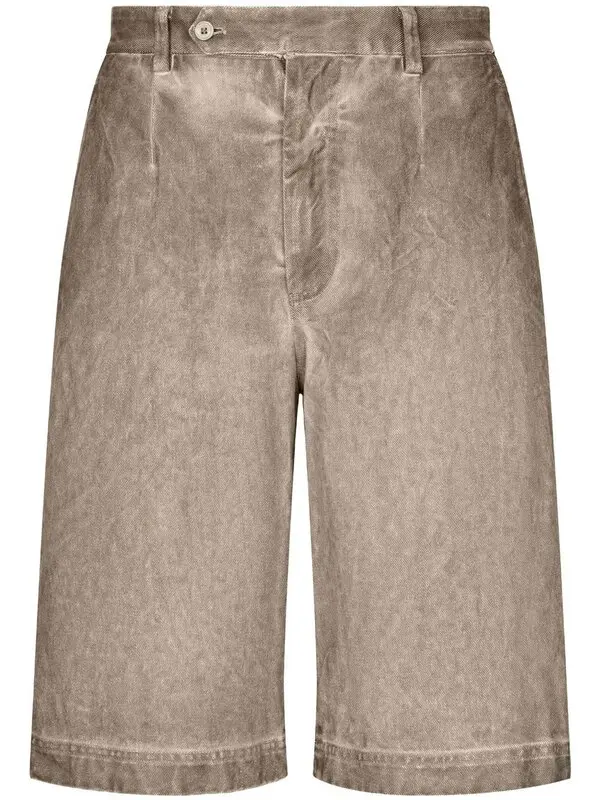 Dolce & Gabbana Garment-dyed Cotton Shorts
