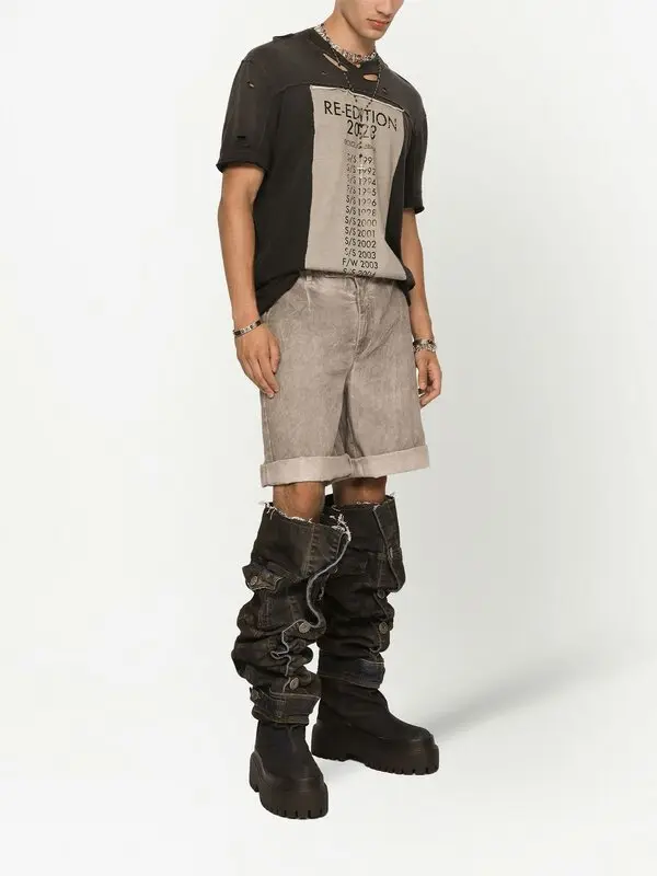 Dolce & Gabbana Garment-dyed Cotton Shorts