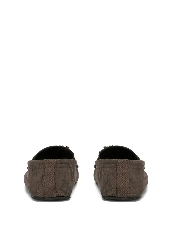 Dolce & Gabbana Logo-tag Patchwork-denim Oafers
