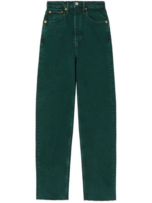 RE/DONE Ultra High Rise Stove-pipe Jeans - Green