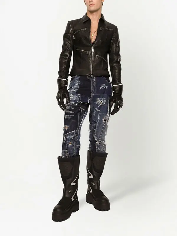 Dolce & Gabbana Leather Biker Jacket