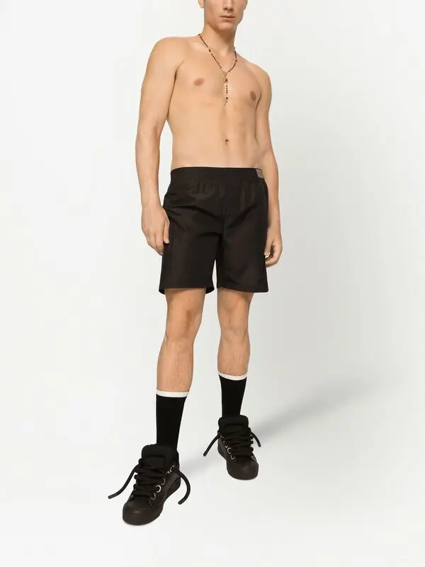 Dolce & Gabbana Logo Plaque Swim Shorts
