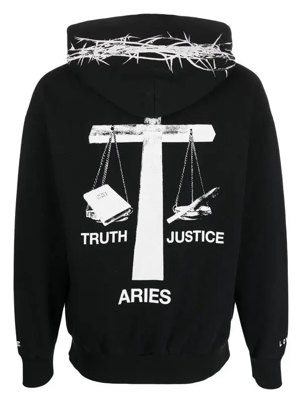 Aries Graphic Print Hoodie