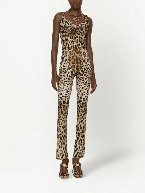 Dolce & Gabbana Leopard-print Corset Top