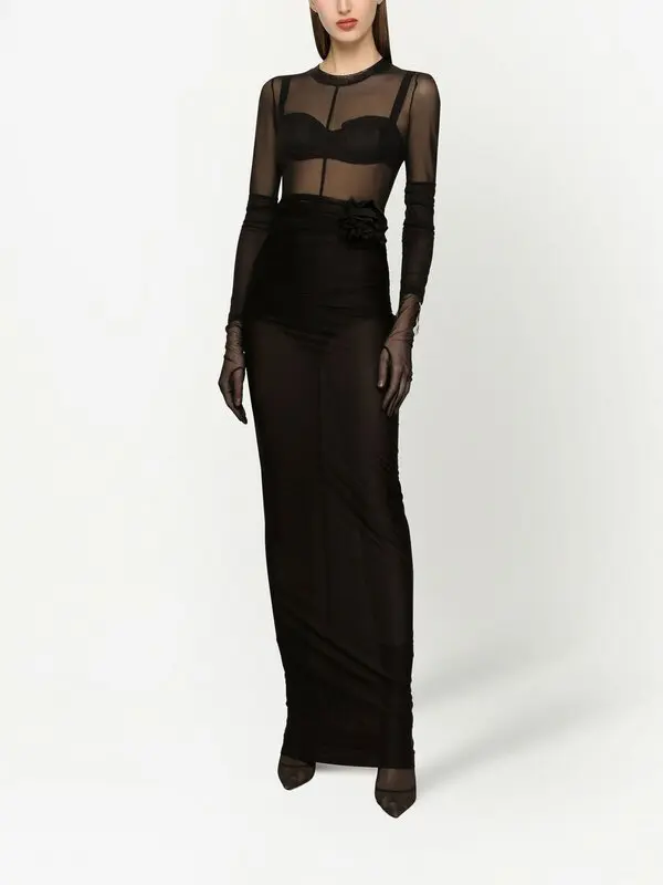 Dolce & Gabbana Tulle Crop Top