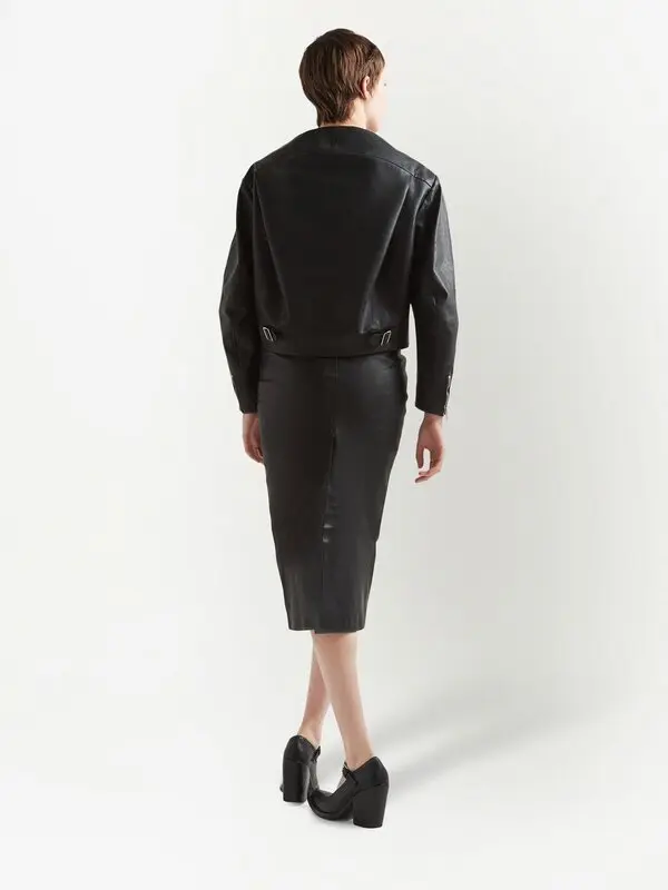Prada Leather Pencil Skirt