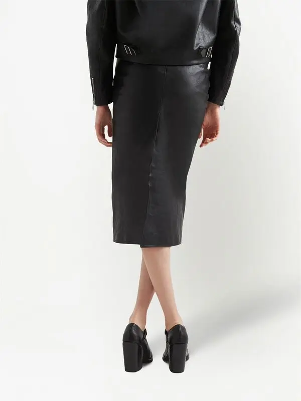 Prada Leather Pencil Skirt