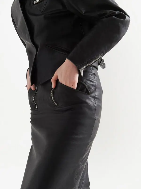 Prada Leather Pencil Skirt