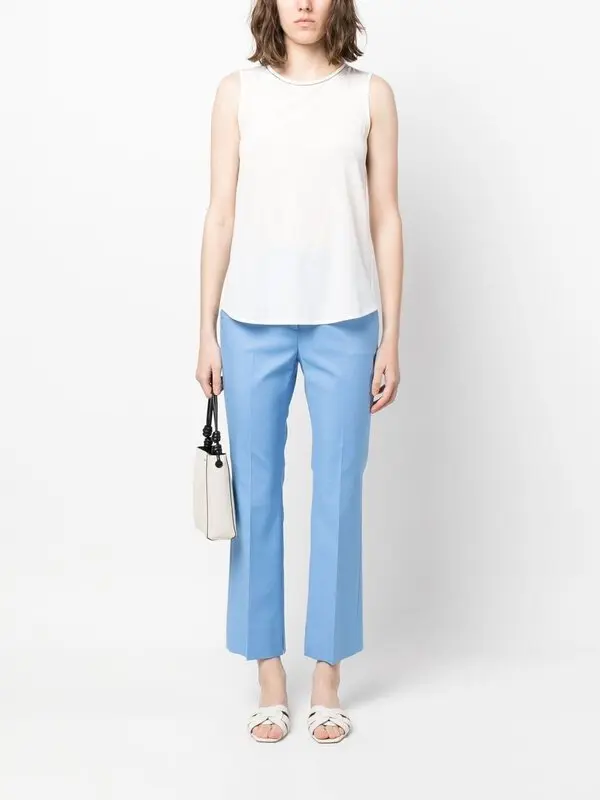 Peserico Bead-detail Sleeveless Blouse