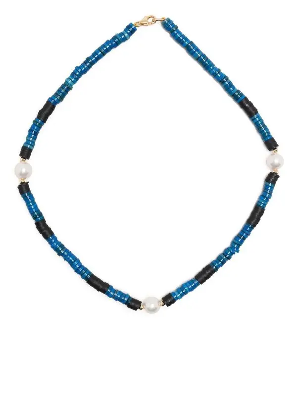 A SINNER IN PEARLS Freshwater Pearl And Shell Necklace - Blue