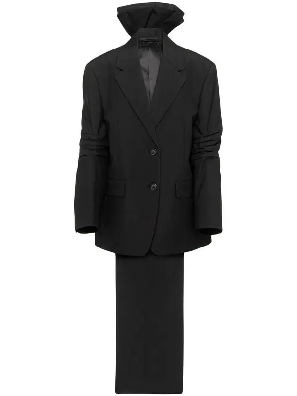 Prada Bow-detail Single-breasted Coat