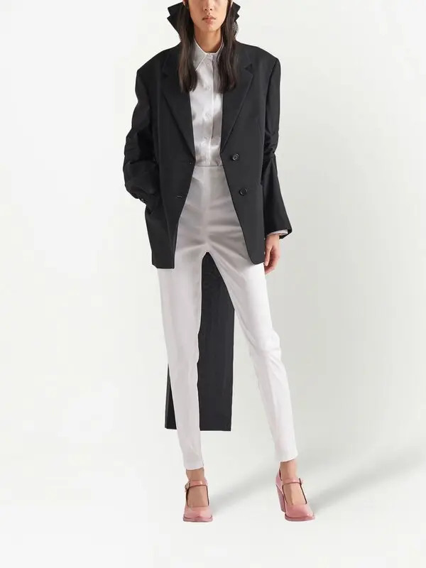 Prada Bow-detail Single-breasted Coat