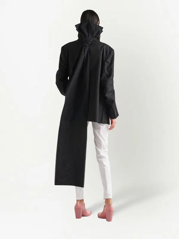 Prada Bow-detail Single-breasted Coat