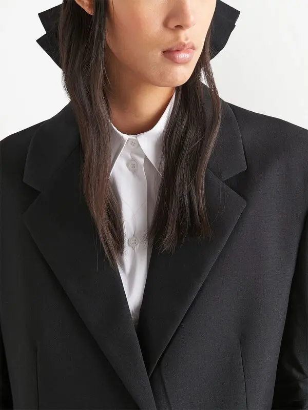 Prada Bow-detail Single-breasted Coat