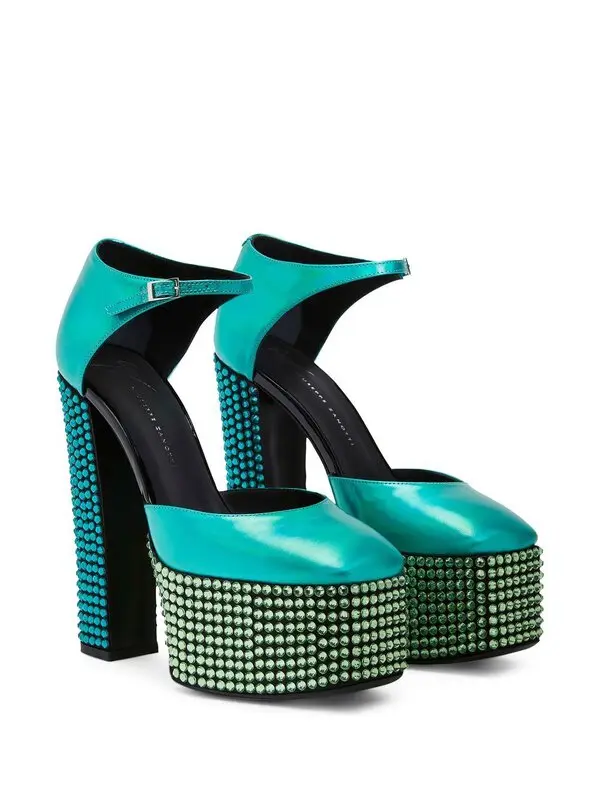 GIUSEPPE ZANOTTI 150mm Bebe Strass Pumps