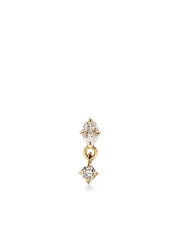 Lizzie Mandler 18kt Yellow Diamond Stud Earring - Gold